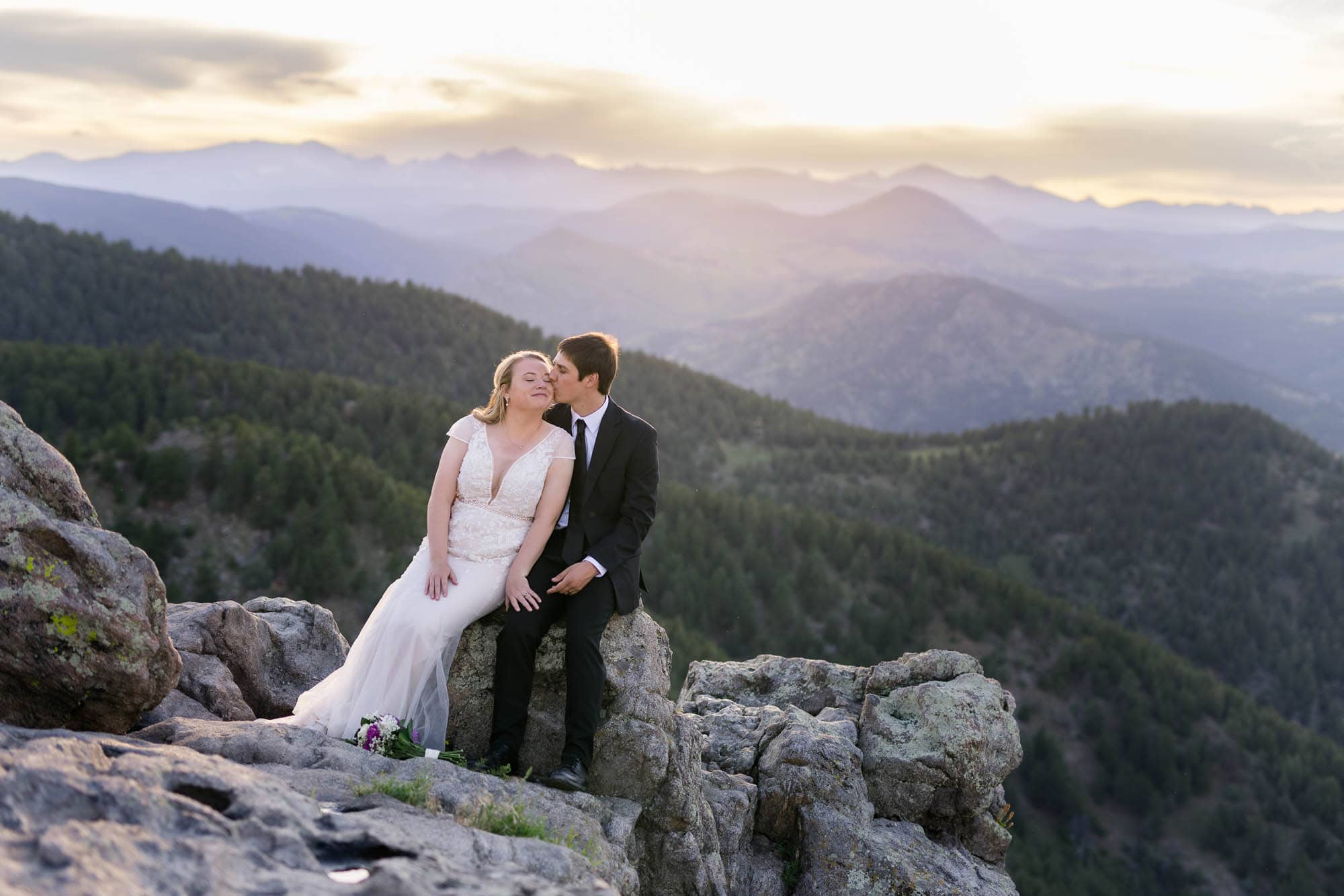 Boulder Elopement at Chautauqua with Sunset Portraits at Lost Gulch ...